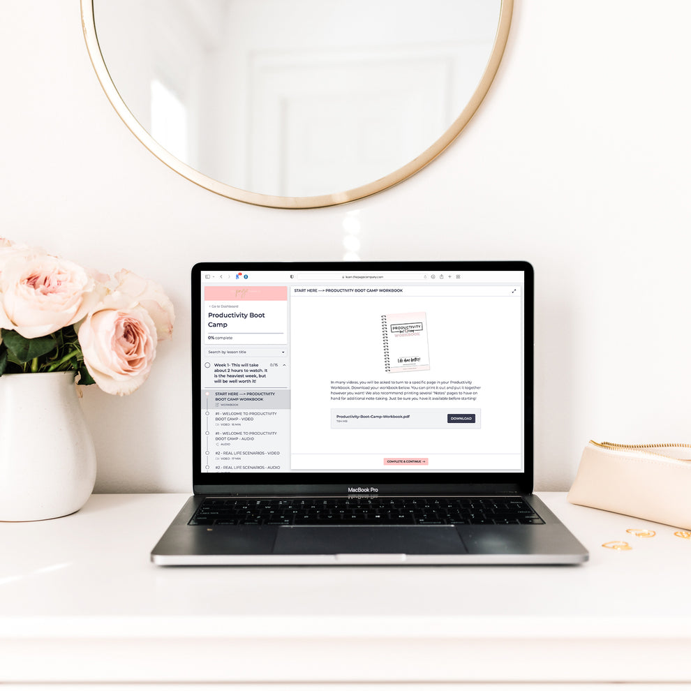 Productivity Boot Camp® Program For Life – The Page Company